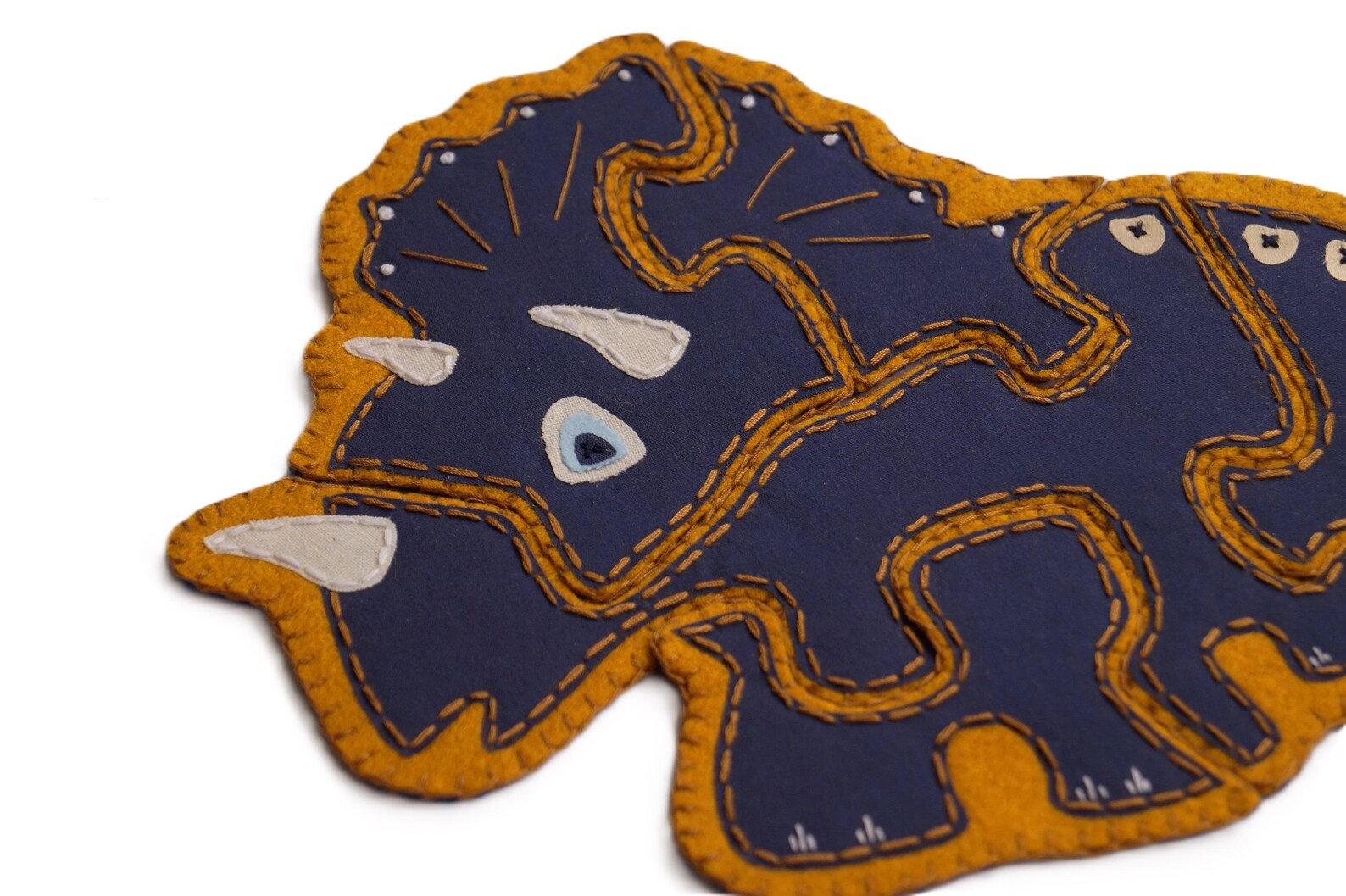 Triceratops Dinosaur PDF Sewing Pattern 5 Piece Jigsaw Puzzle - Etsy