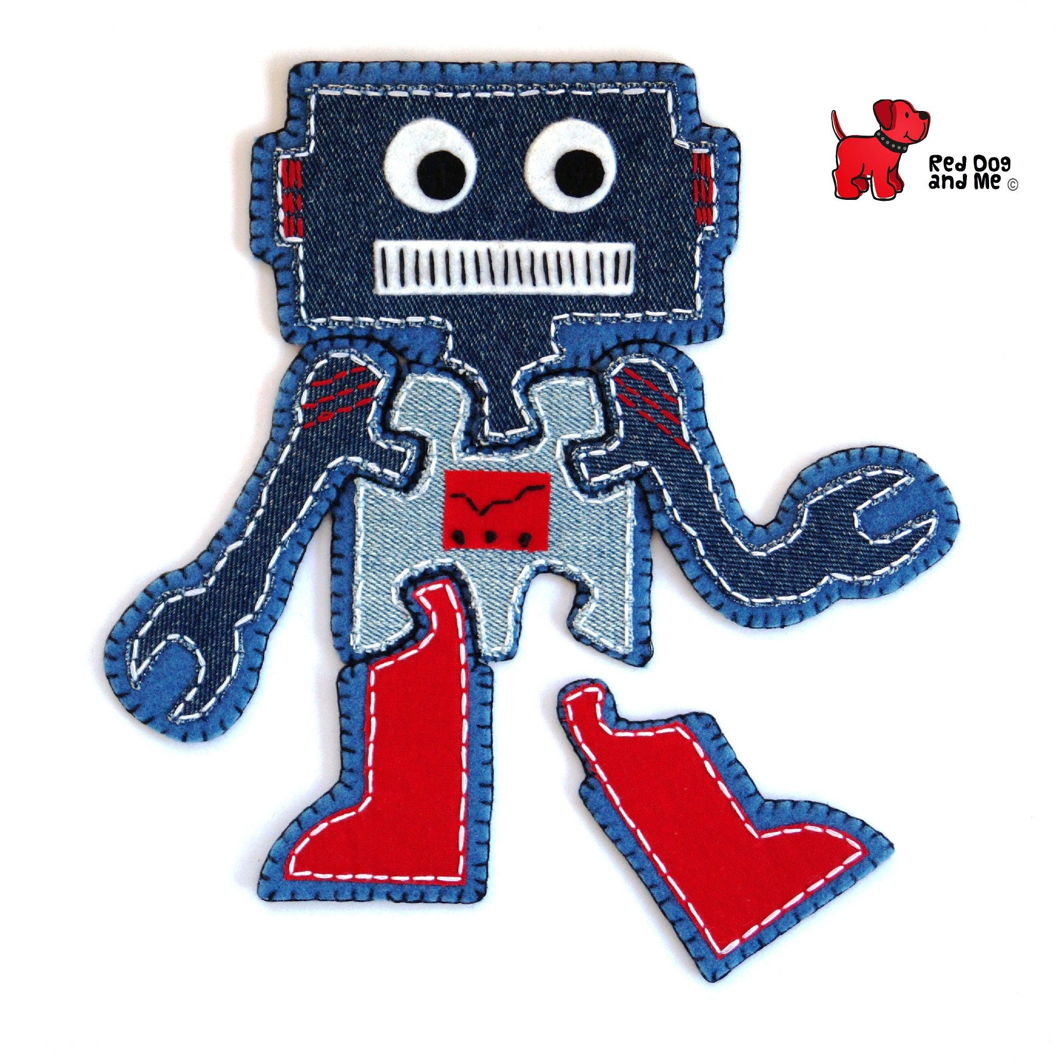 Robot PDF Sewing Pattern 6 Piece Jigsaw Puzzle - Etsy