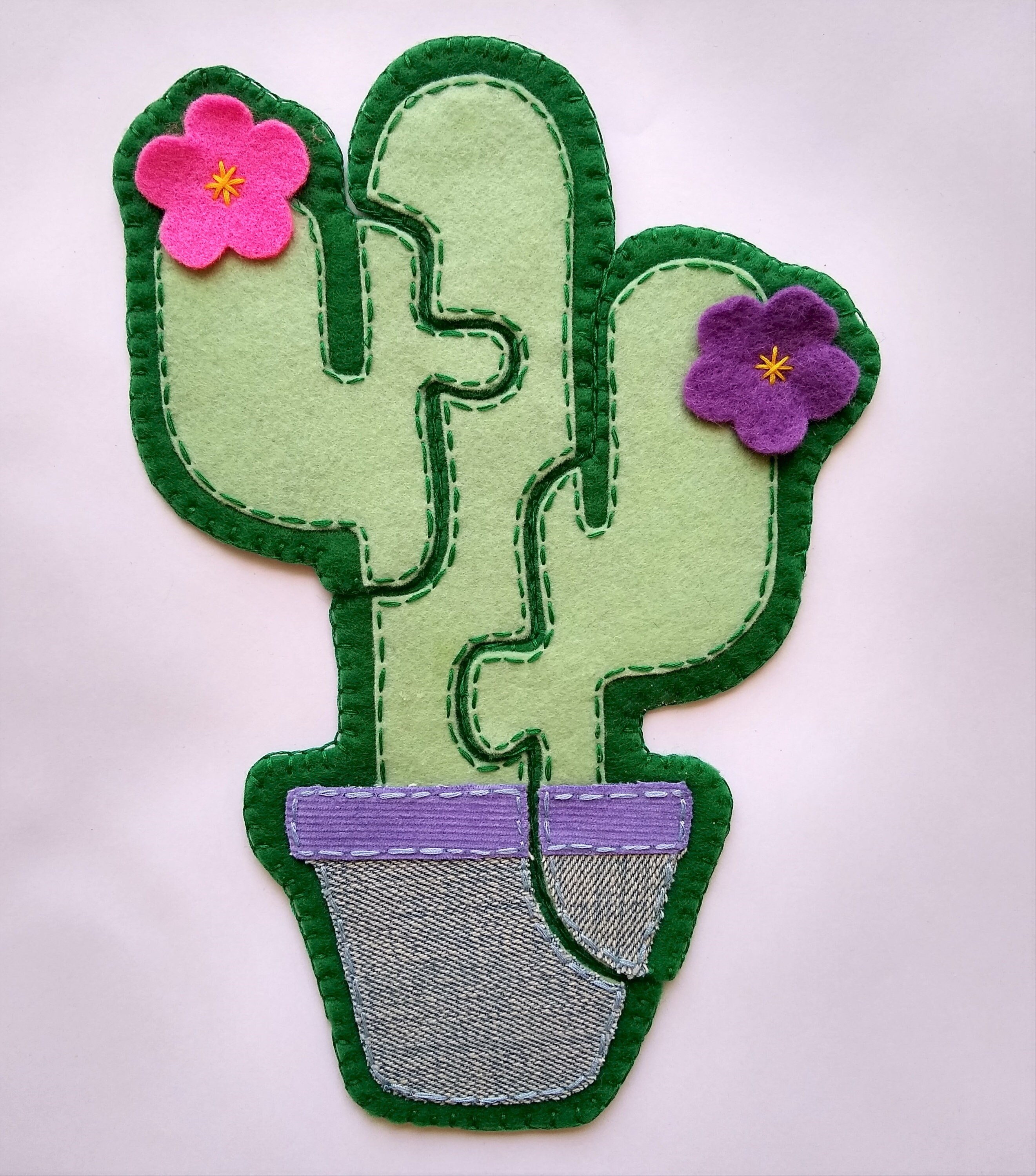 Cactus PDF Sewing Pattern 3 piece Jigsaw Puzzle Felt Toy Soft | Etsy