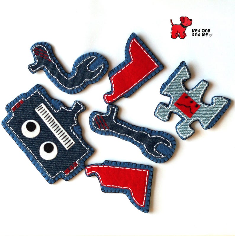 Robot PDF Sewing Pattern 6 Piece Jigsaw Puzzle - Etsy