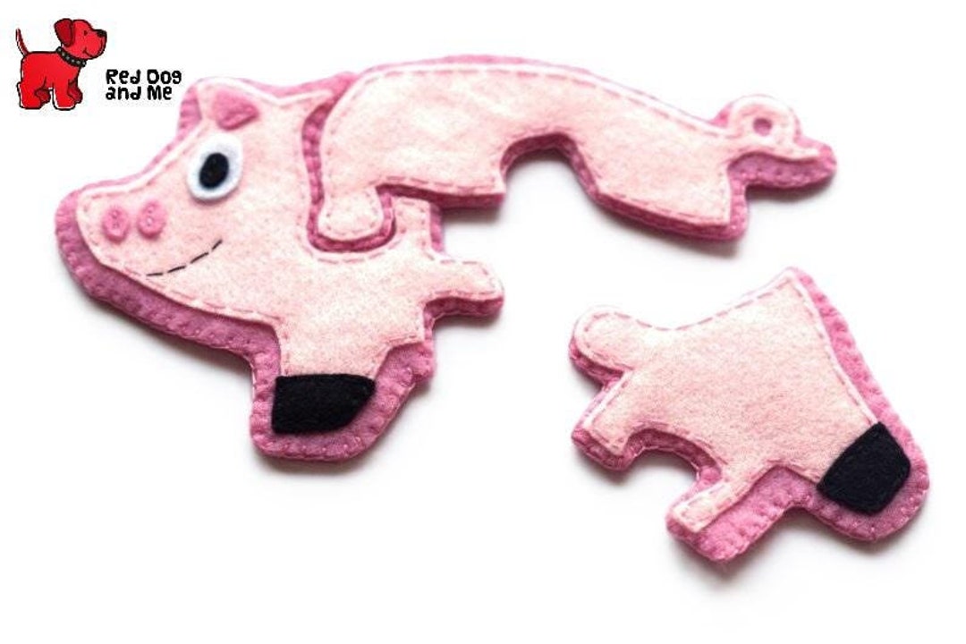 Pig PDF Sewing Pattern 3 Piece Jigsaw Puzzle - Etsy