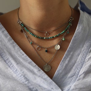 Turquoise Layered Necklace Set for Women, Trending Now Bohemian ...