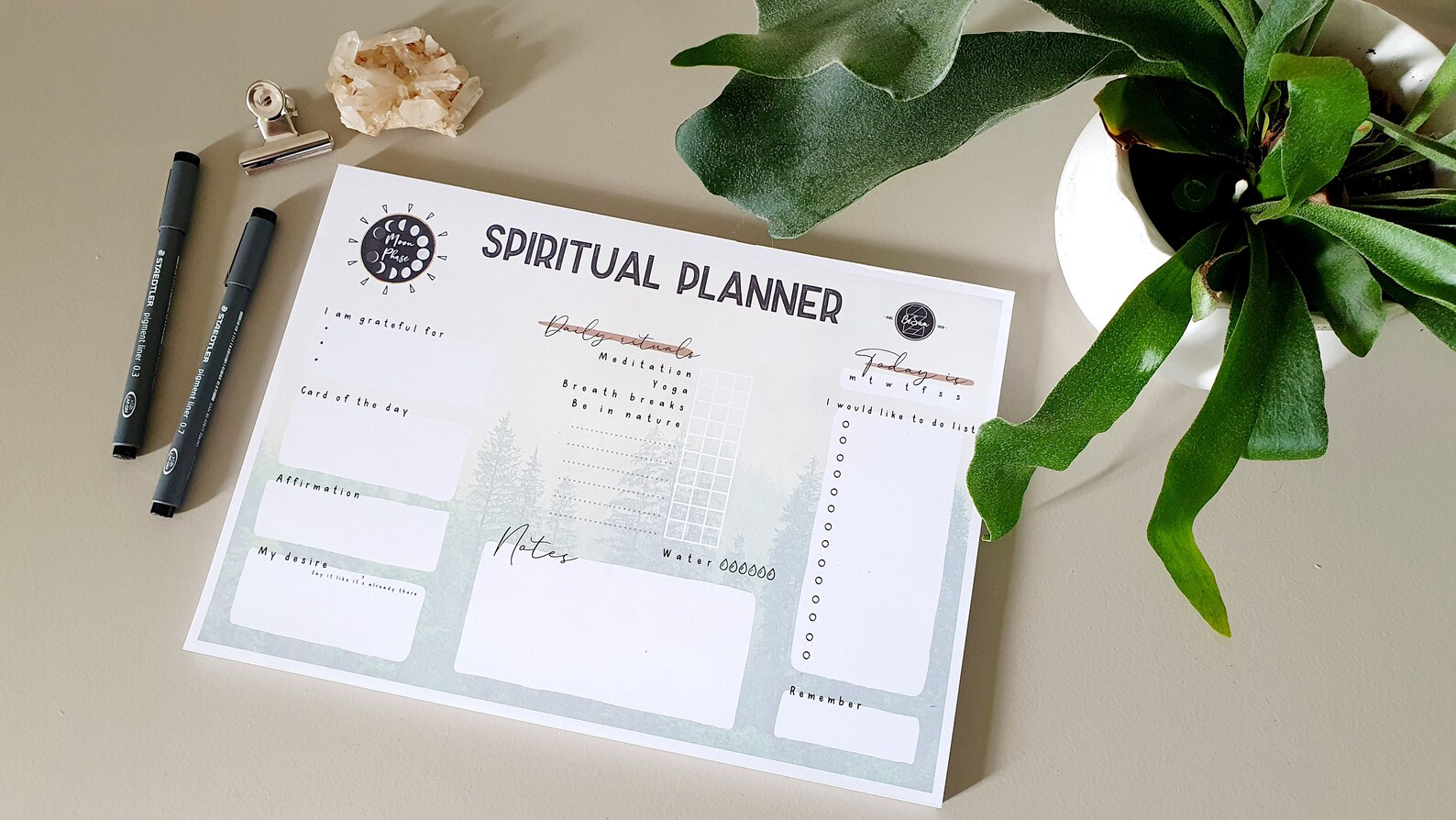 Digital PDF Printable - Spiritual Planner - Etsy