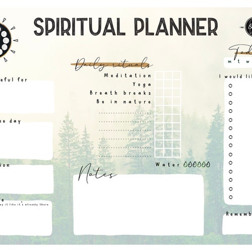 Digital PDF Printable Spiritual Planner - Etsy