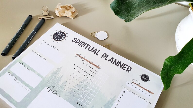 Digital PDF Printable - Spiritual Planner - Etsy