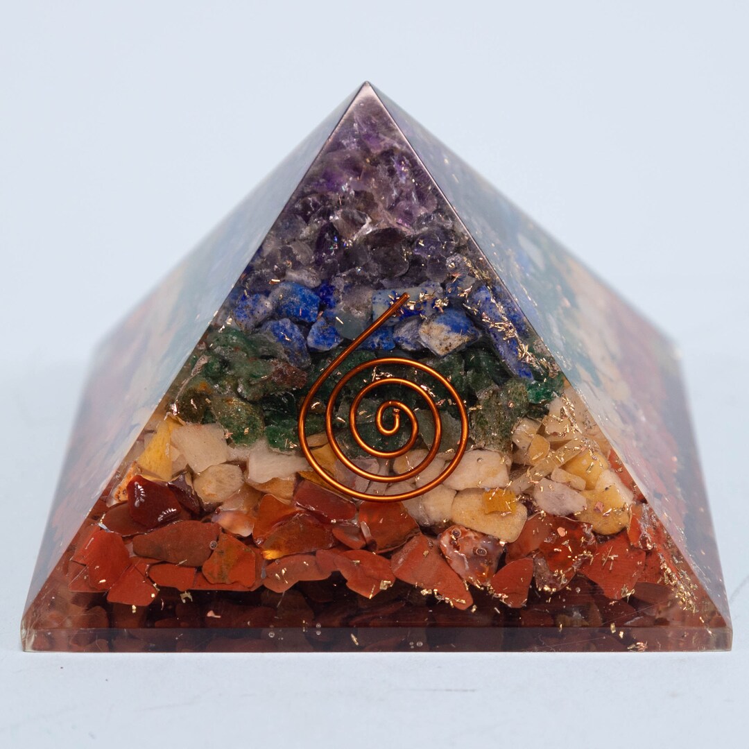 Orgonite Seven Chakra Pyramid - Etsy