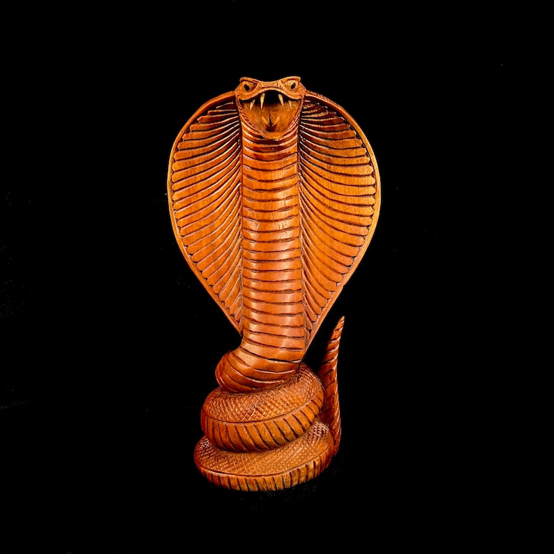 Snake Wood Statue - Etsy