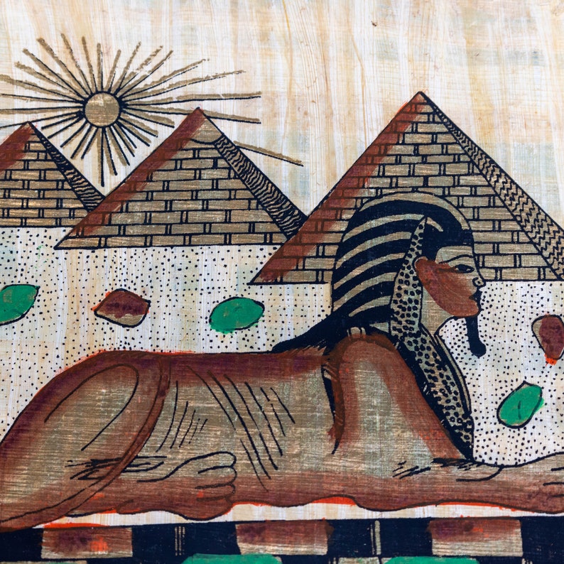 Sphinx Egyptian Papyrus | Etsy
