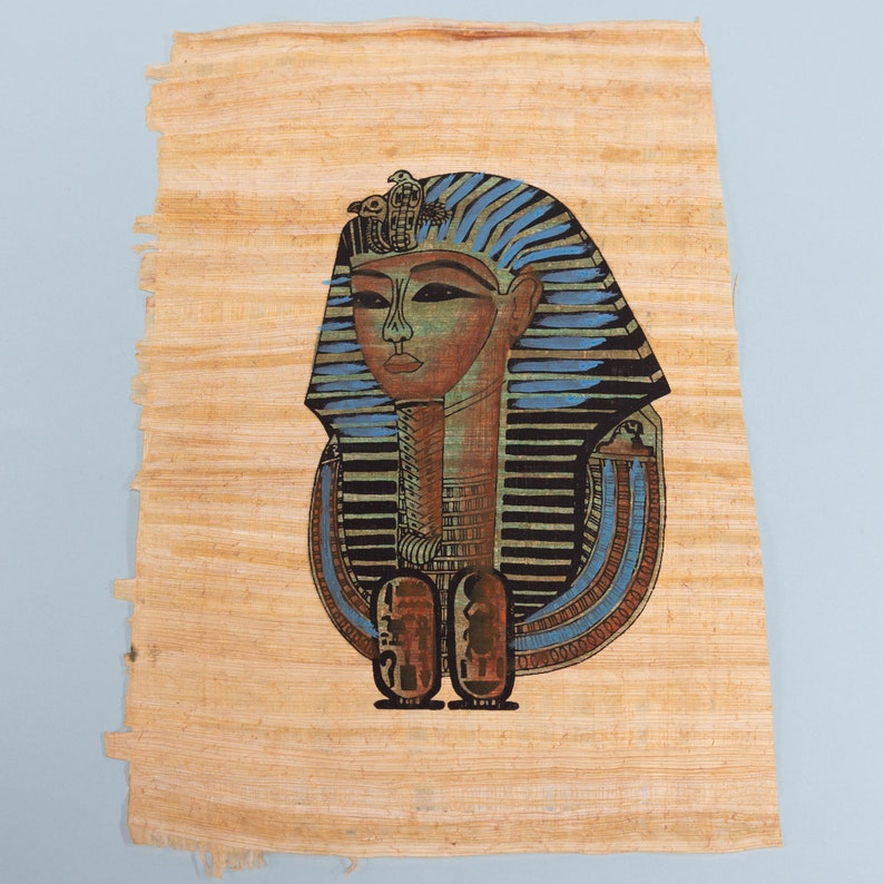 King Tutankhamun Side Profile Egyptian Papyrus - Etsy