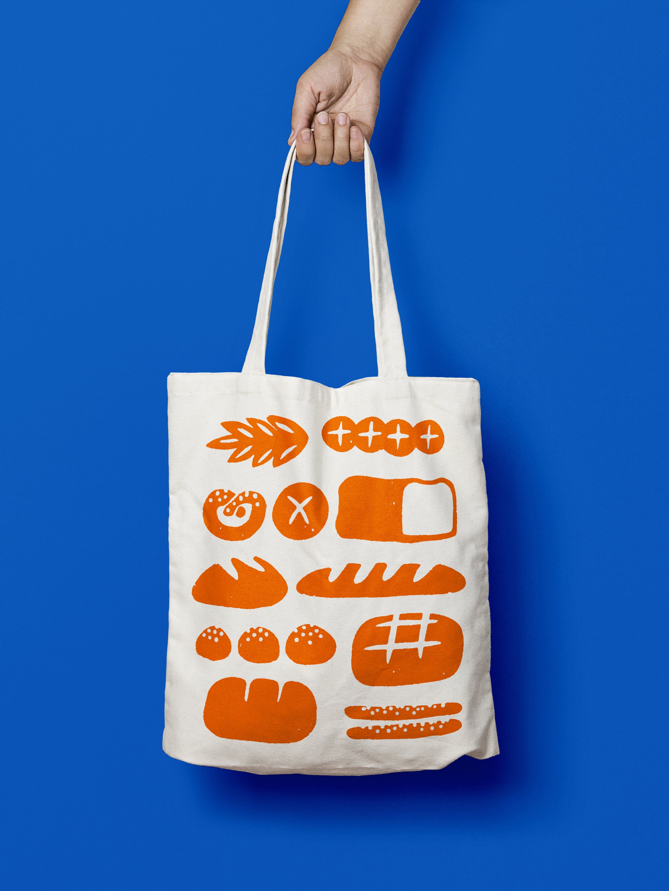 French Bread Tote Bag Screen-printed Bakery Goods Fresh Out of the Oven ...