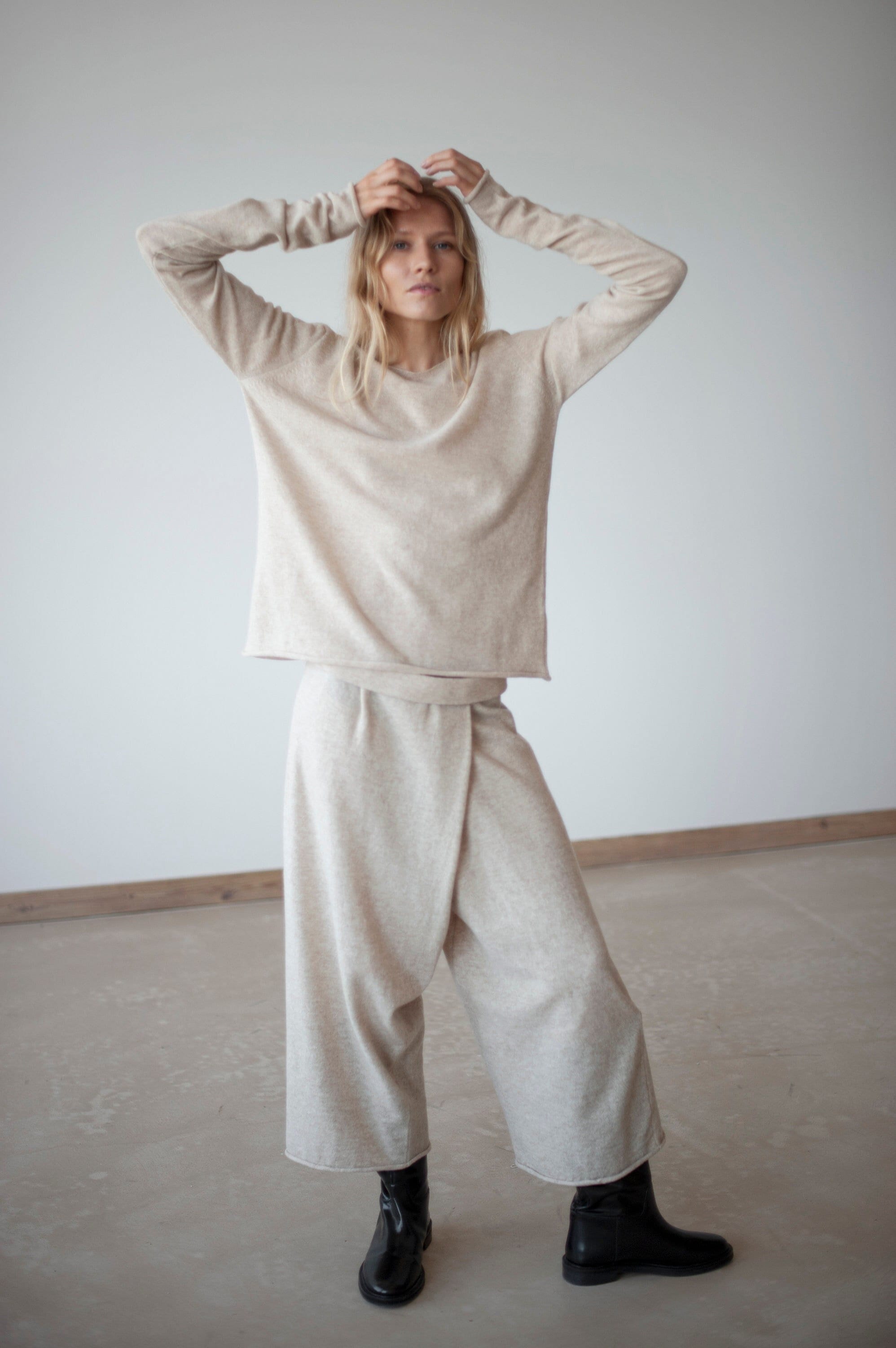 Wool Pants, Merino Wool Trousers, Wide Trousers, Mid / High Waist Baggy ...