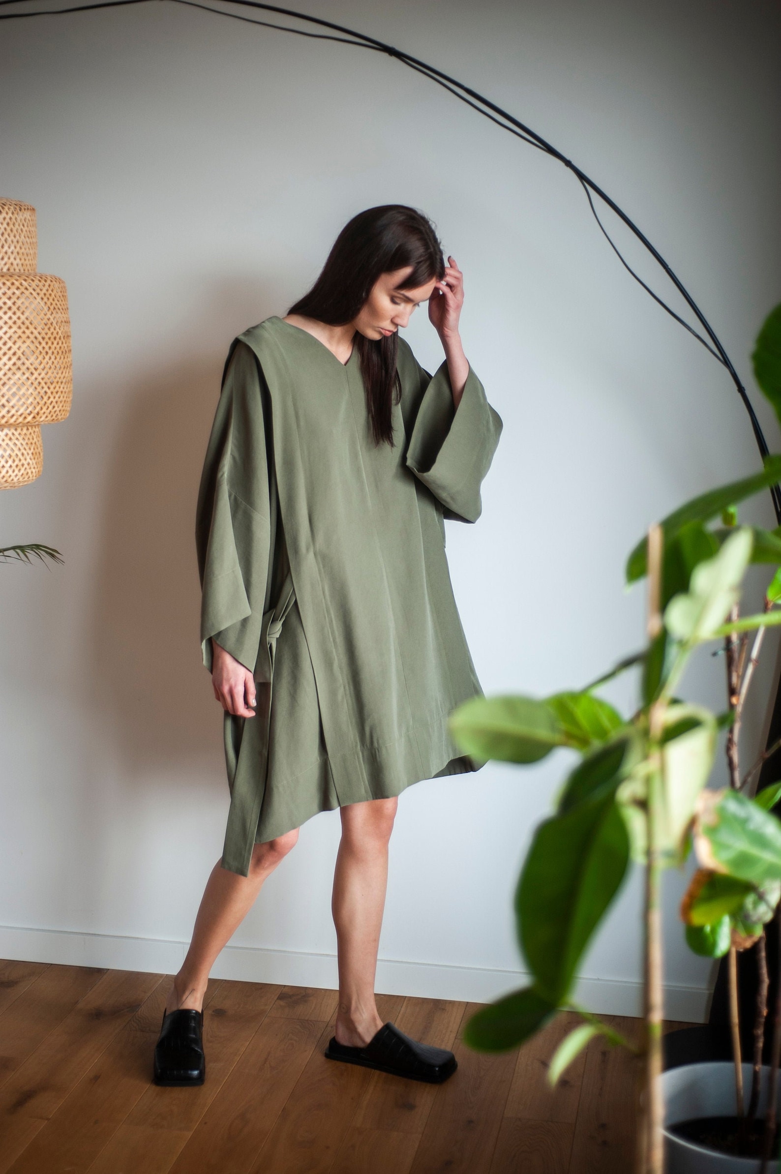 Kimono Dress Tunic Dress Oversized Tunic Dress Kimono Robe - Etsy