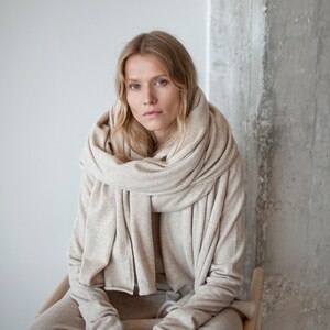 Oversized Merino Scarf, Wool Scarf, Minimalist Scarf, Blanket Scarf ...