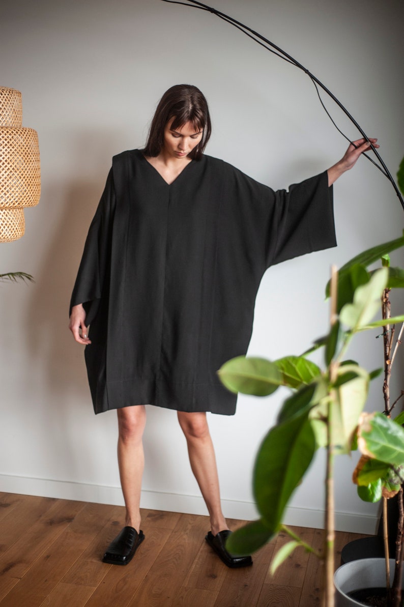Kimono Dress Tunic Dress Oversized Tunic Dress Kimono Robe - Etsy