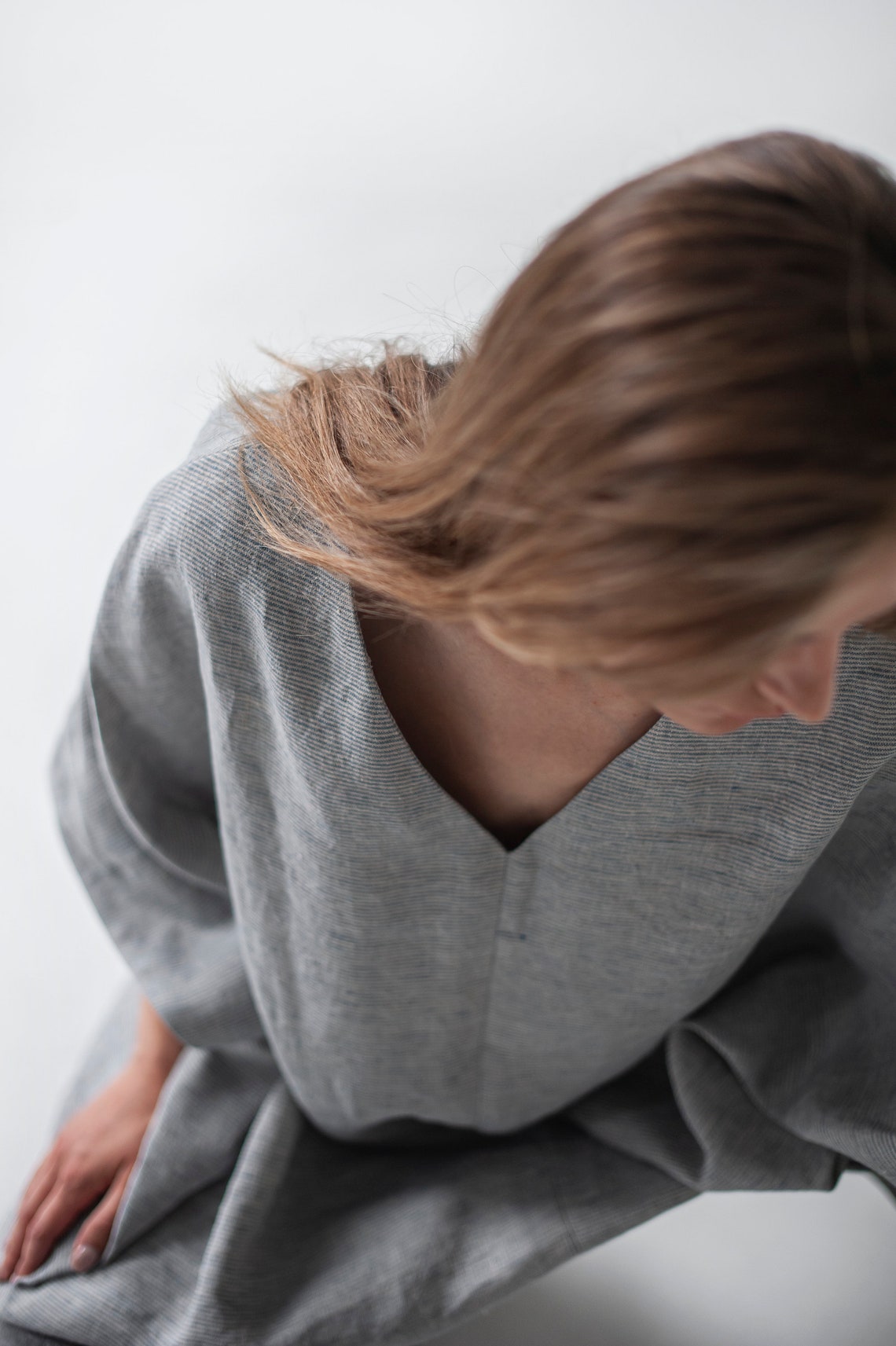 Loose Fit Linen Blouse, Loose Shirt, Oversized Top, Minimal Blouse ...
