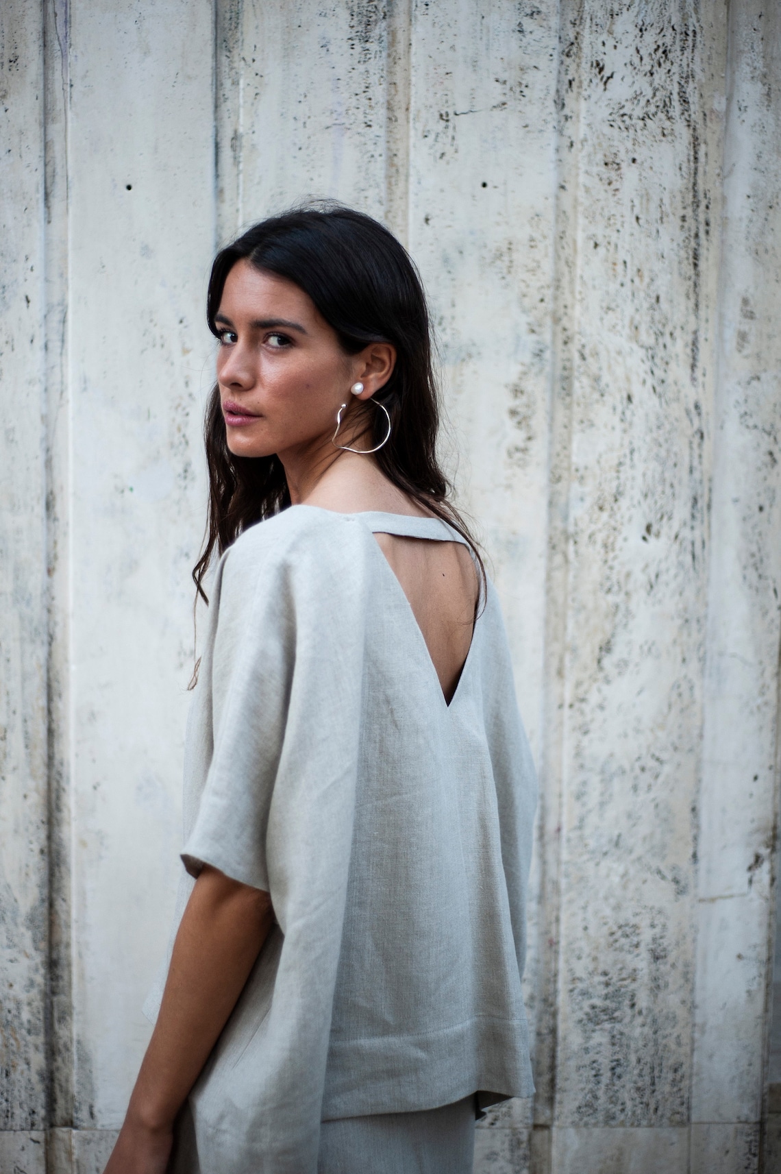 Leinen Kimono Top, Leinen Kimono , Leinen Bluse, Leinen Kimono Bluse ...