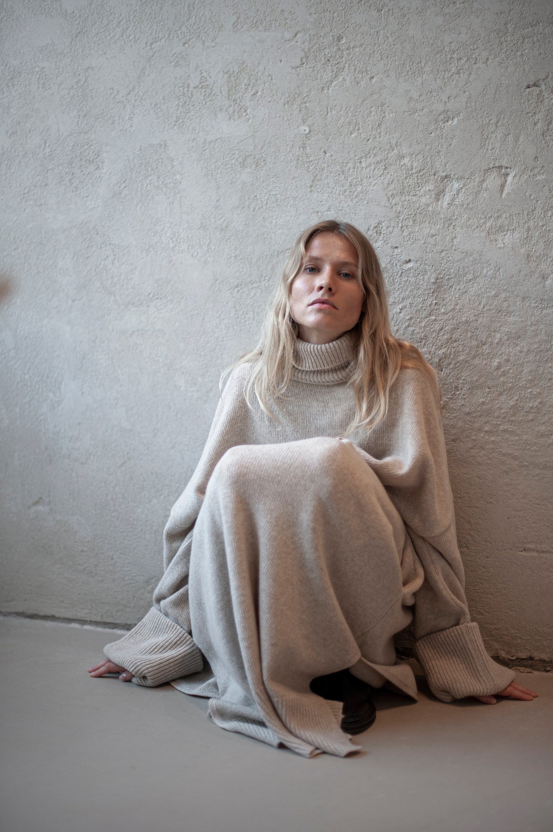 Knit Dress, Women's Dresses, Merino Wool Dress, Oversized Dress ...