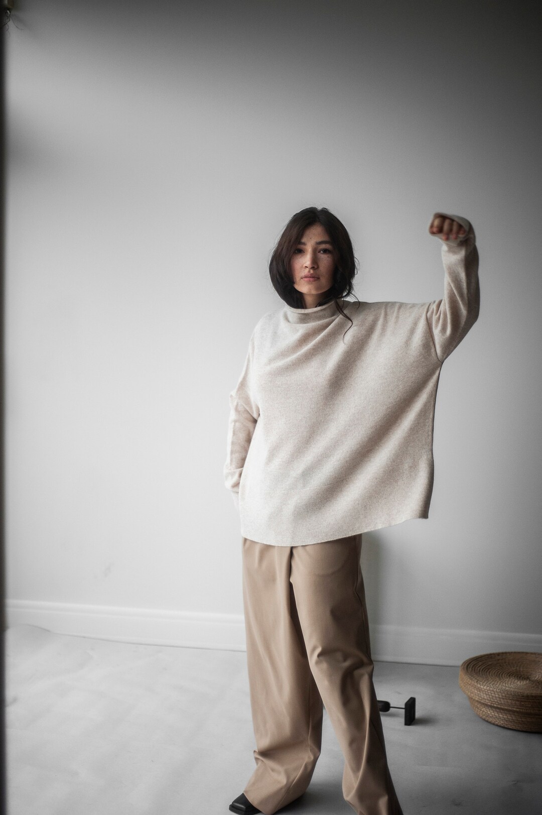 Oversized Merino Sweater, Minimalist Jumper, Loose Sweater, Women's ...