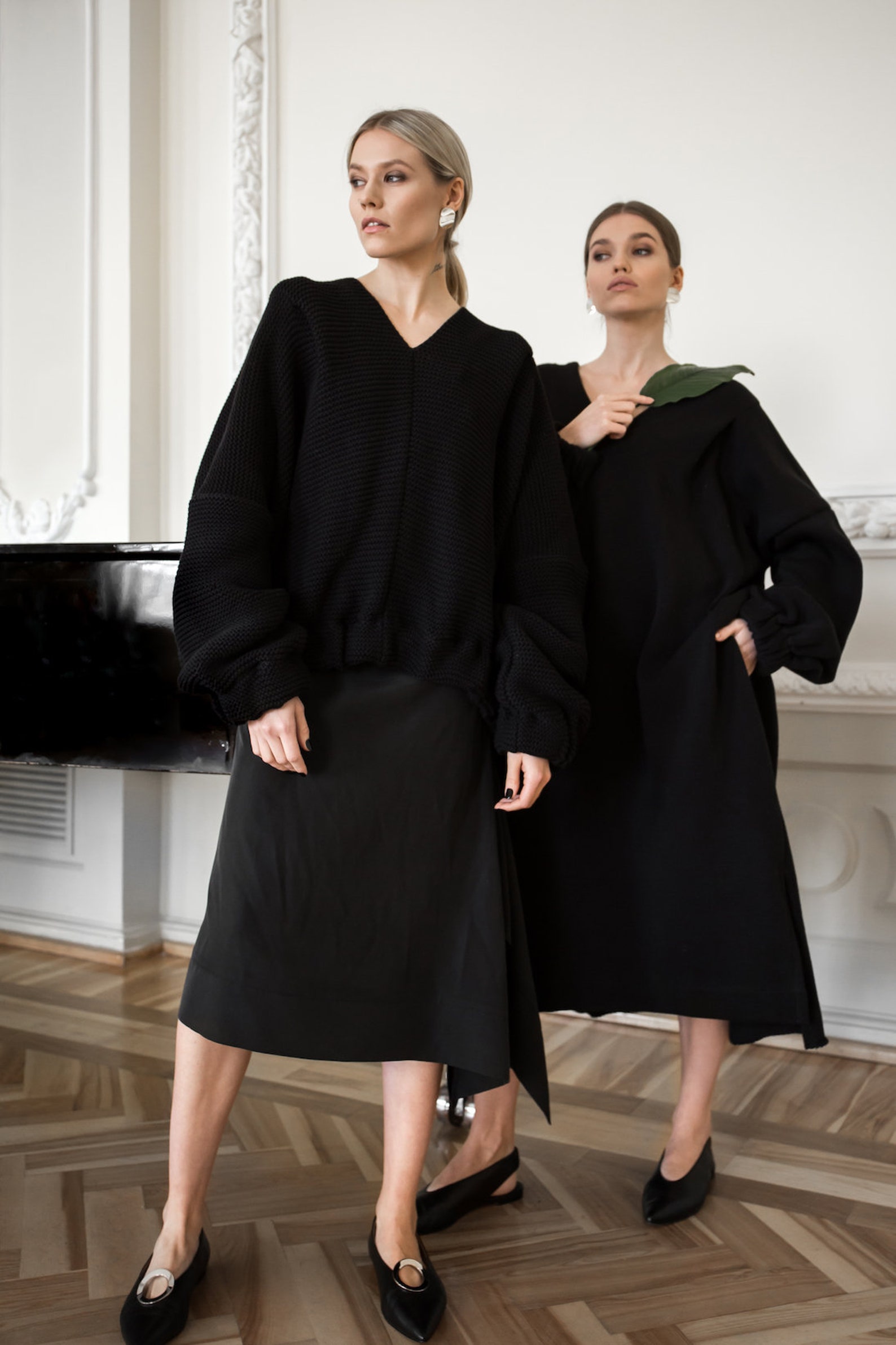 Midi Skirt Minimalist Skirt High Waisted Skirt Pleated - Etsy