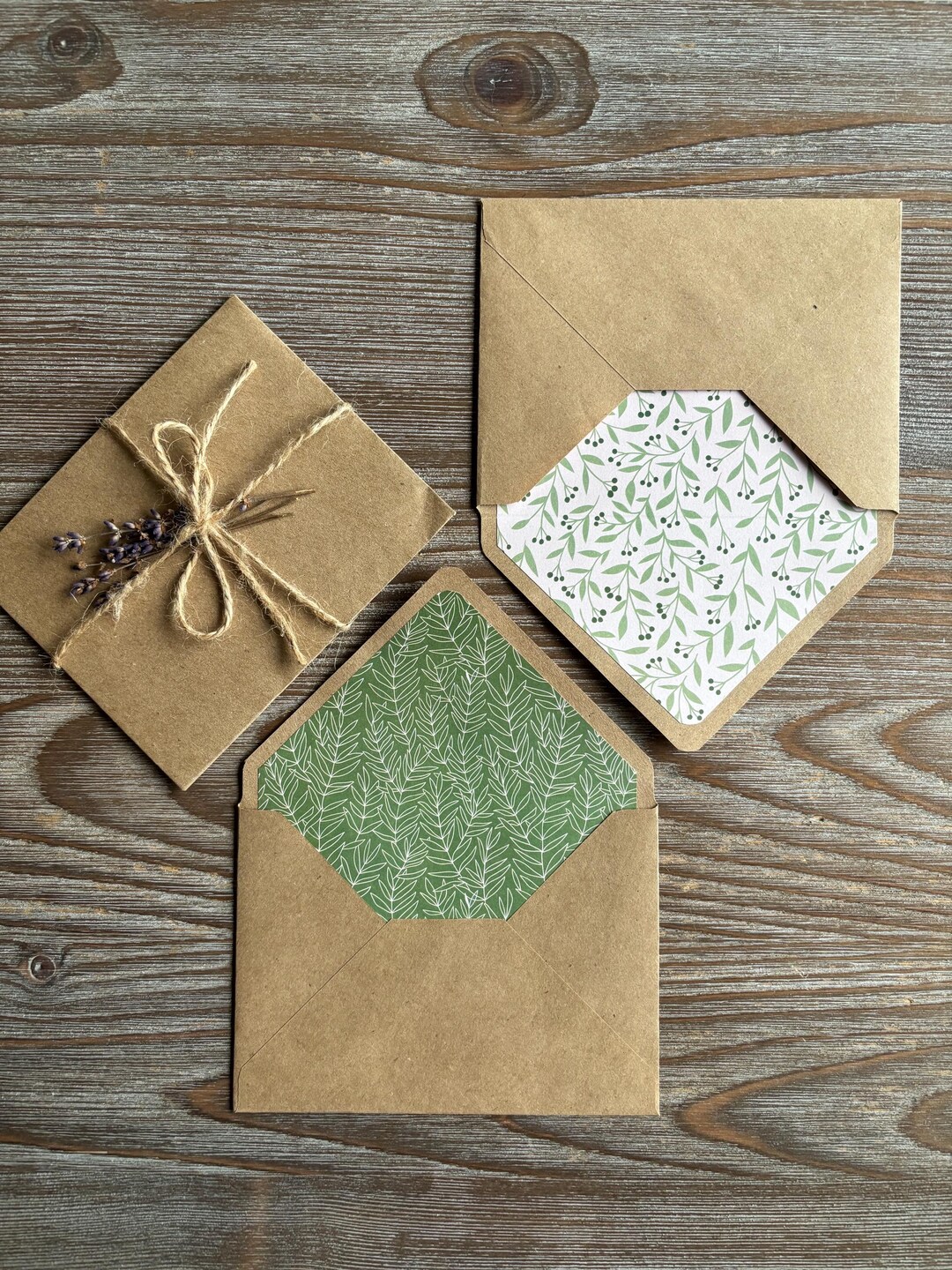 Envelopes Writing Set 4"x6", Cotton Paper, Floral Greenery, Romantic ...