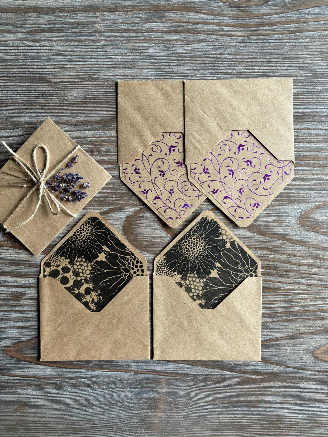 Lined Envelopes Set 3x4", Letter Writing Set, Cotton Writing Paper ...