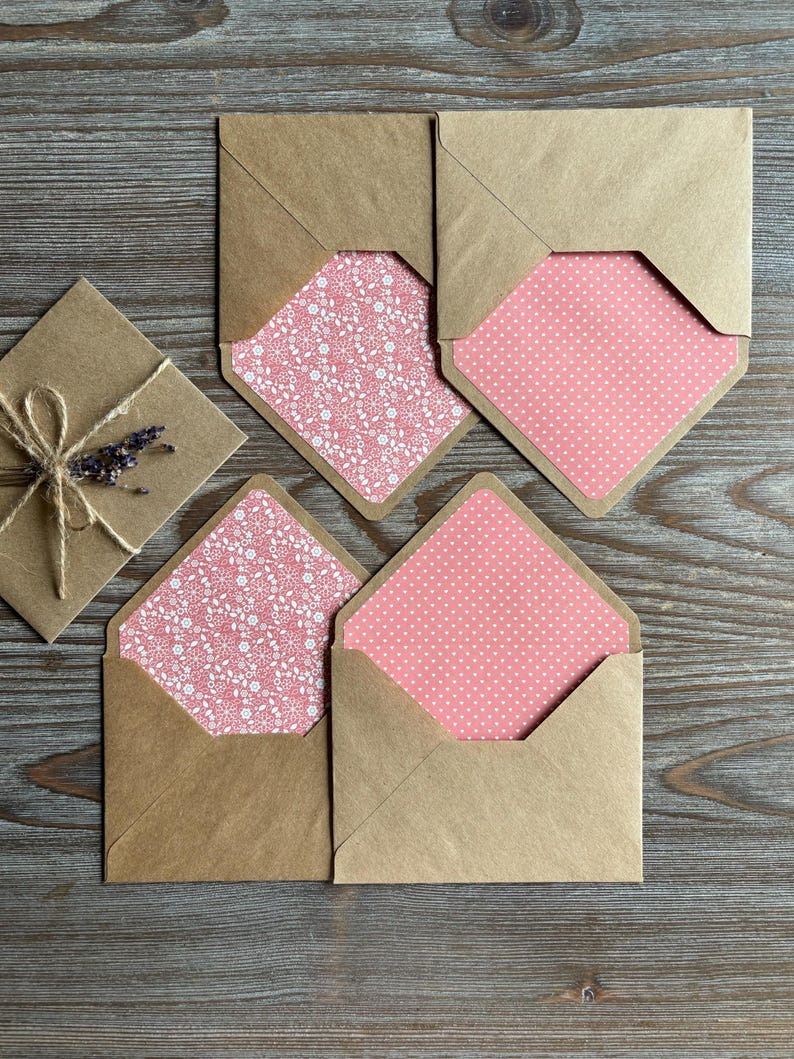 Letter Writing Set, Aesthetic Floral Flowers Heart, Lined Envelopes Set ...