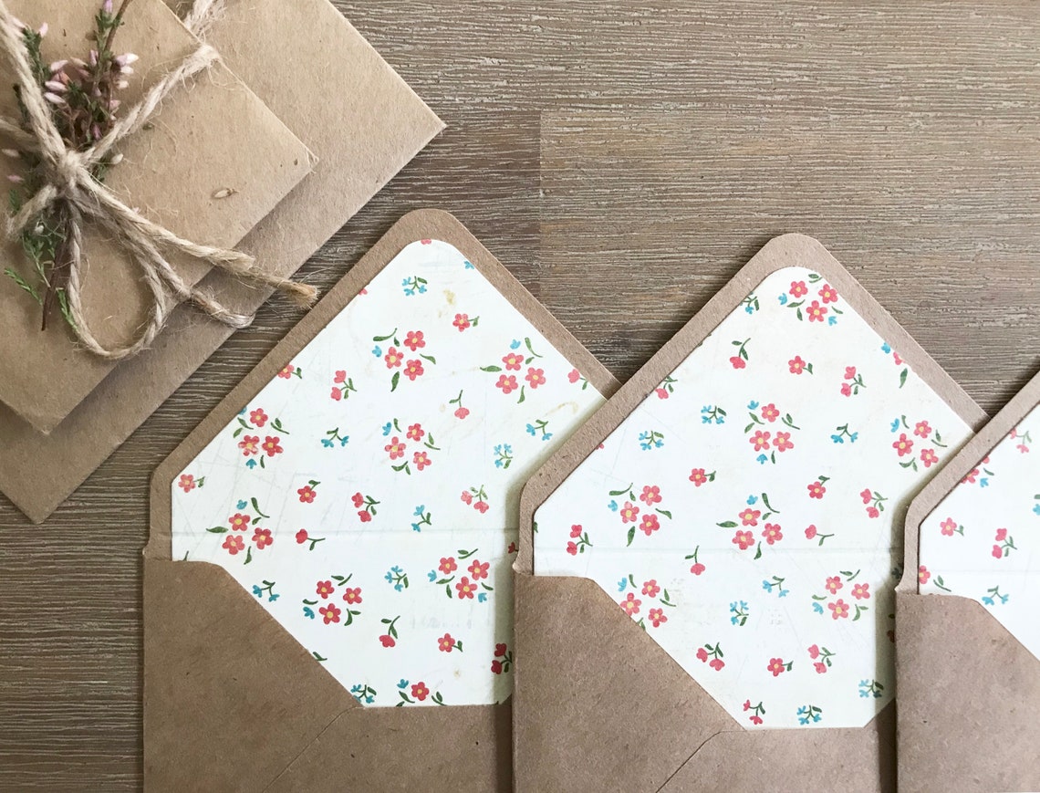 Letter Writing Set Lined Envelopes 3x4 Cotton Paper | Etsy