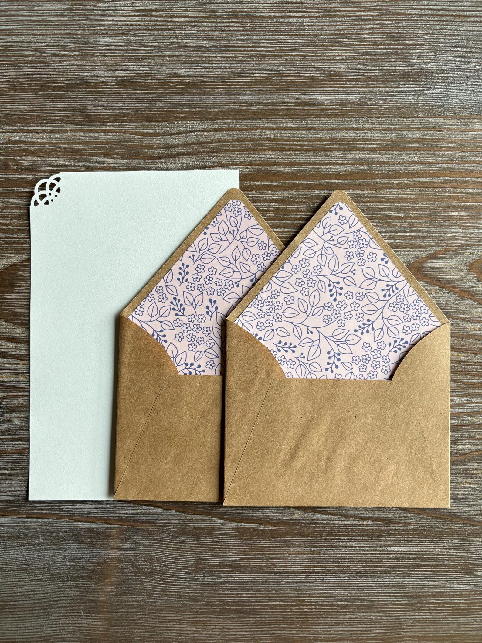Lined Envelopes Set, Letter Writing Set, Snailmail Penpal Kit, Eco ...