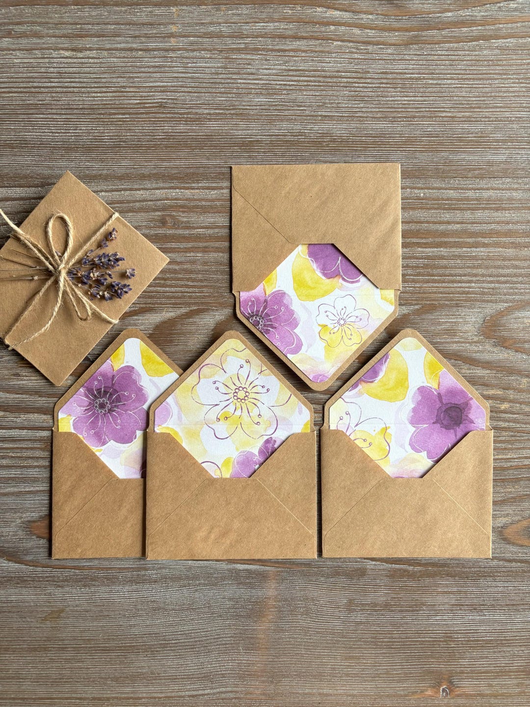 LAST SET. Lined Envelopes 3x4", Cotton Writing Paper, Stationery Set ...