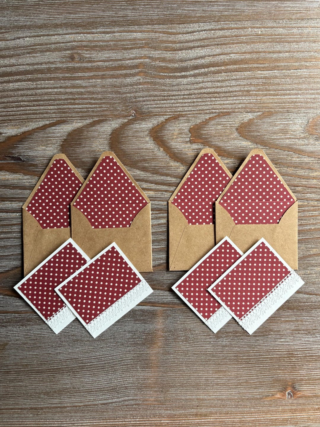 LAST SET. Miniature Lined Envelopes, Blank Note Cards, Romantic ...
