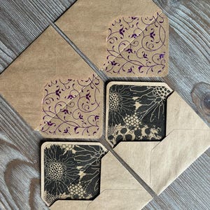 Lined Envelopes Set 3x4", Letter Writing Set, Cotton Writing Paper ...