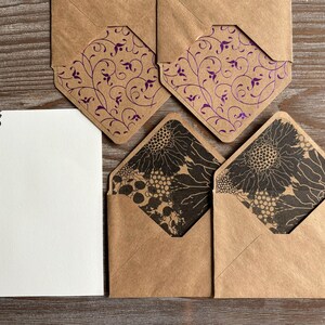 Lined Envelopes Set 3x4", Letter Writing Set, Cotton Writing Paper ...