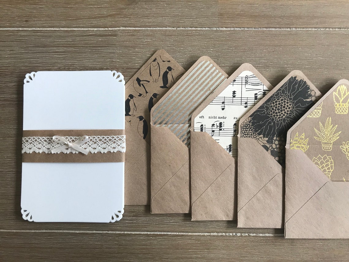 Letter writing set: RANDOM MIX of 10 envelopes 3x4 | Etsy