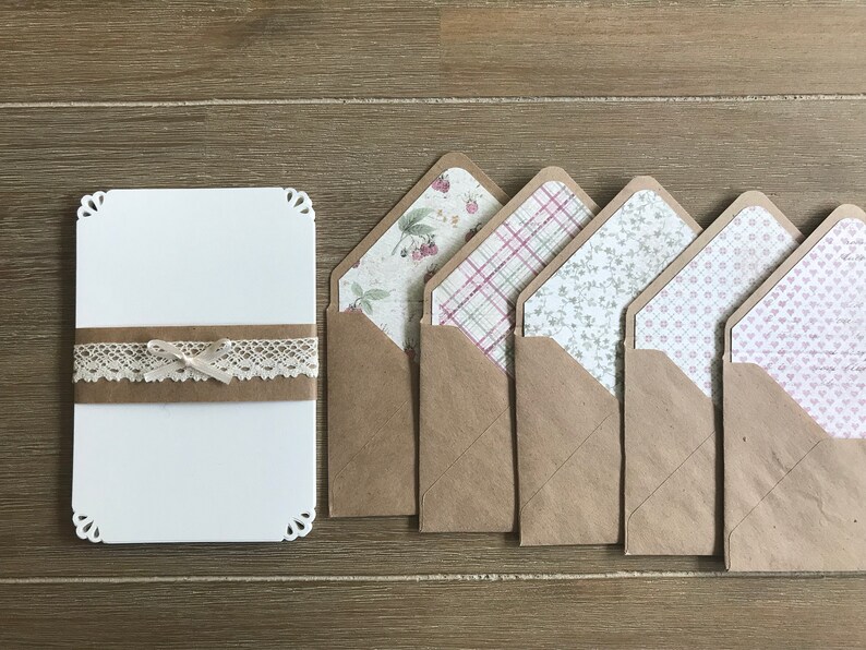 Letter writing set: RANDOM MIX of 10 envelopes 3x4 | Etsy