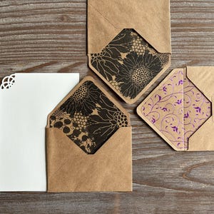 Lined Envelopes Set 3x4", Letter Writing Set, Cotton Writing Paper ...