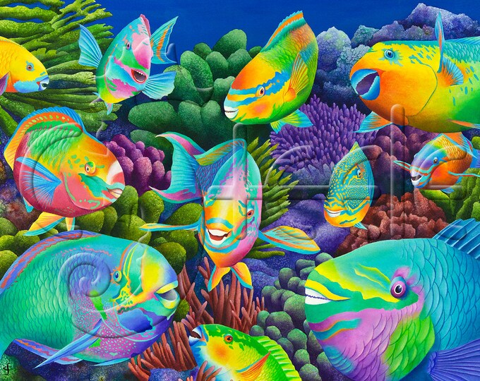 Carolyn Steele Painting Tropical Art Print Maho Bay With - Etsy