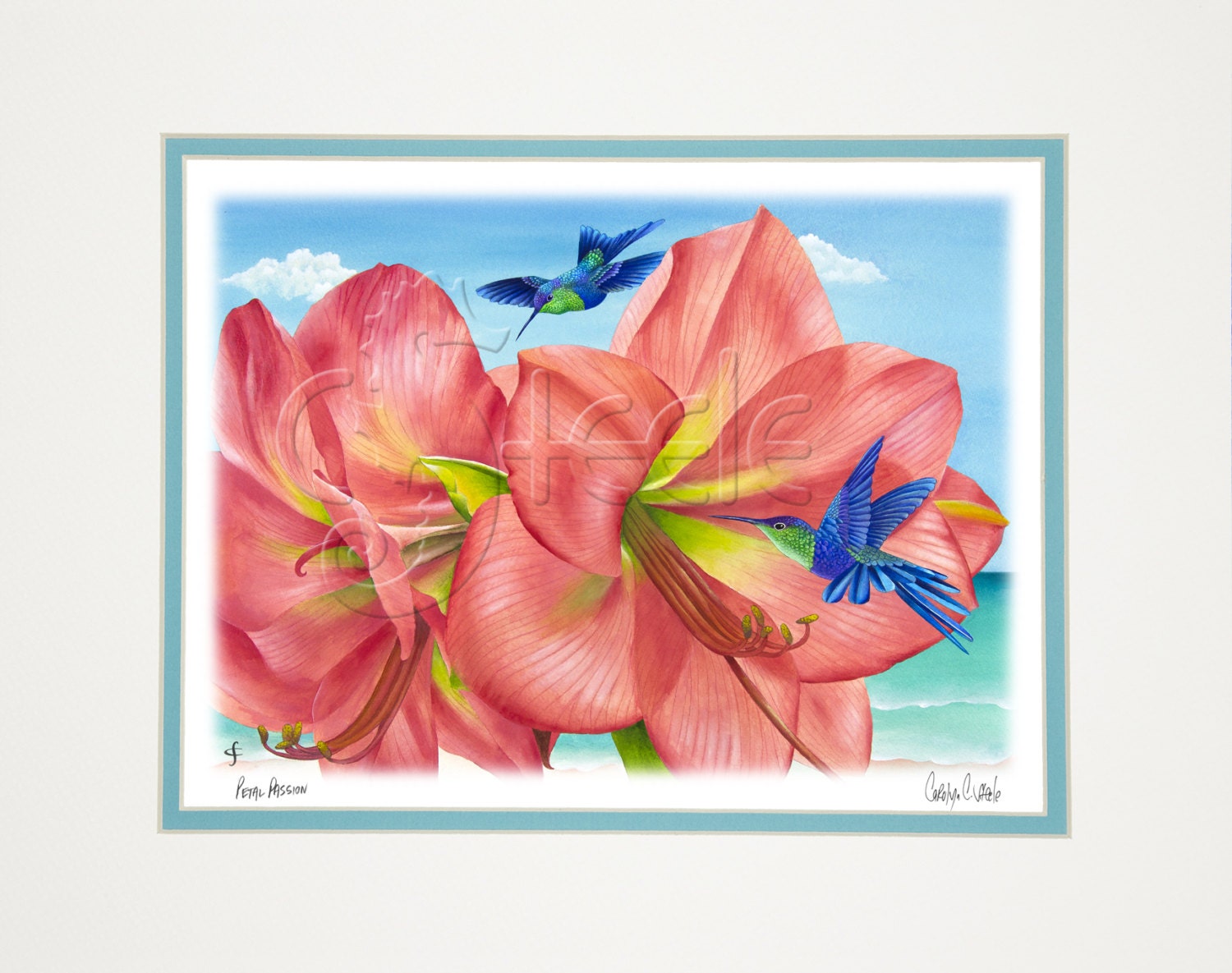 Carolyn Steele Tropical Art Print, Caribbean Beach, Sunny Day ...