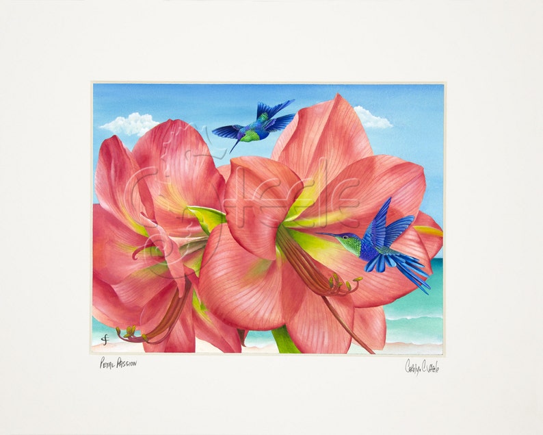 Carolyn Steele Tropical Art Print, Caribbean Beach, Sunny Day ...