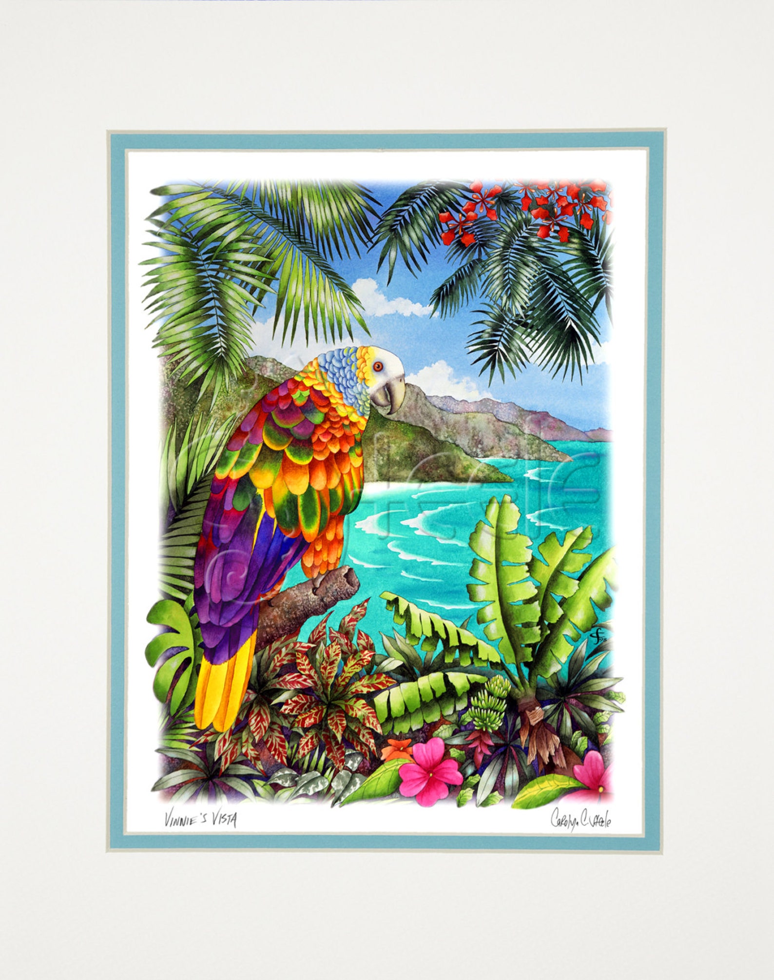Carolyn Steele Tropical Art Print of a Caribbean St. Vincent - Etsy