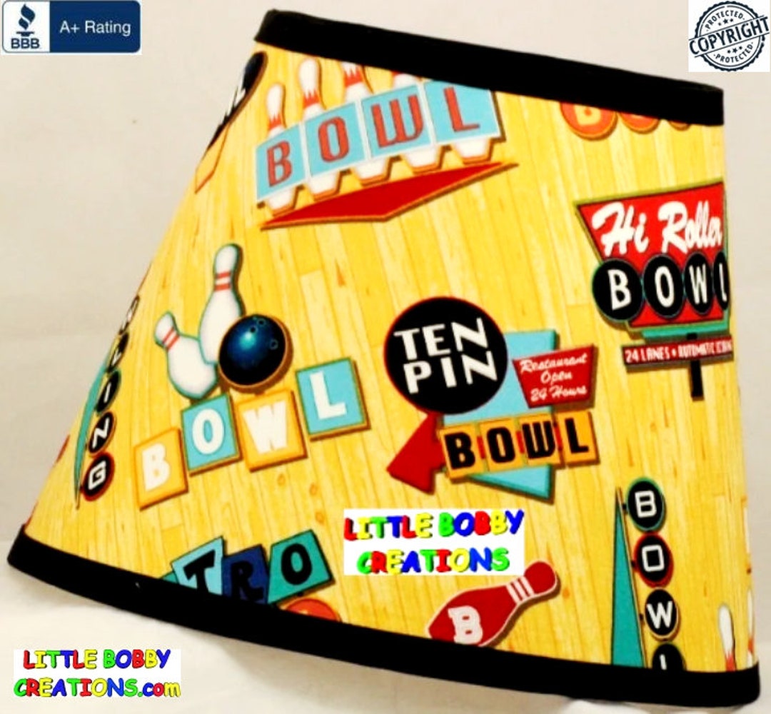 Bowling Fabric Lamp Shade – Handmade Accent Lighting - Etsy