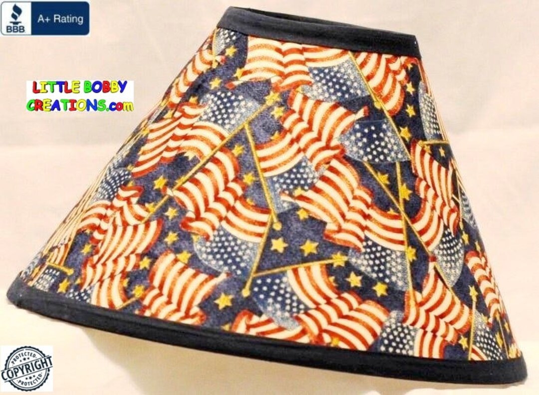 PATRIOTIC AMERICAN FLAG Lamp Shade - 1-9 of 54 Shade Fabrics to Choose ...