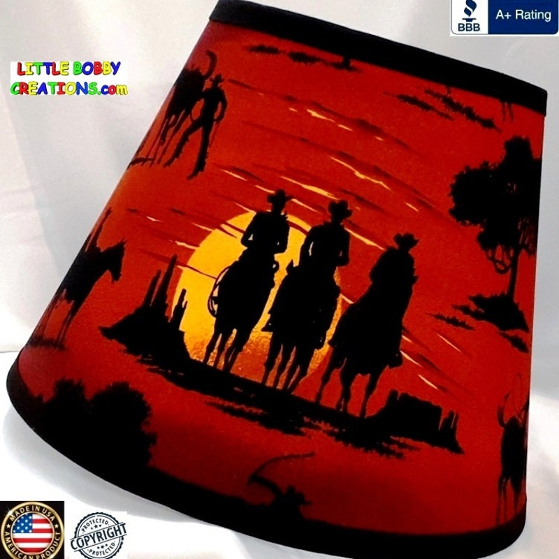 Western Lamp Shade - Etsy