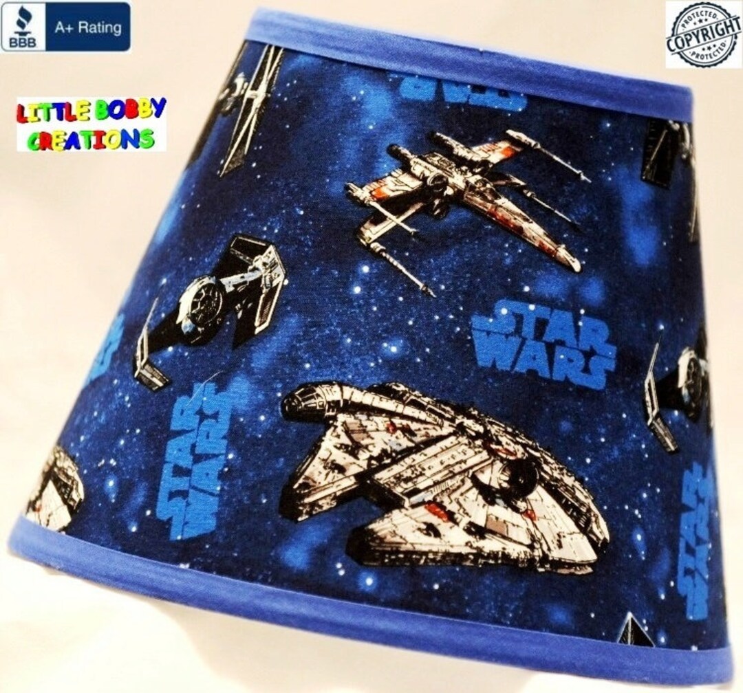 STAR WARS Lamp Shade - 37-45 of 65 Shade Fabrics to Choose From! - Made ...
