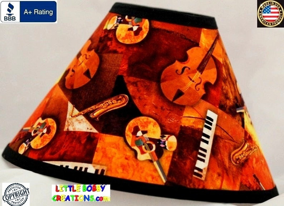 Music HORN STRING INSTRUMENT Lamp Shade - 10-18 of 27 Shade Fabrics to ...