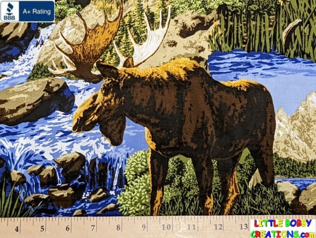 Moose Lamp Shade - Wildlife Fabric, Hand-made - Etsy