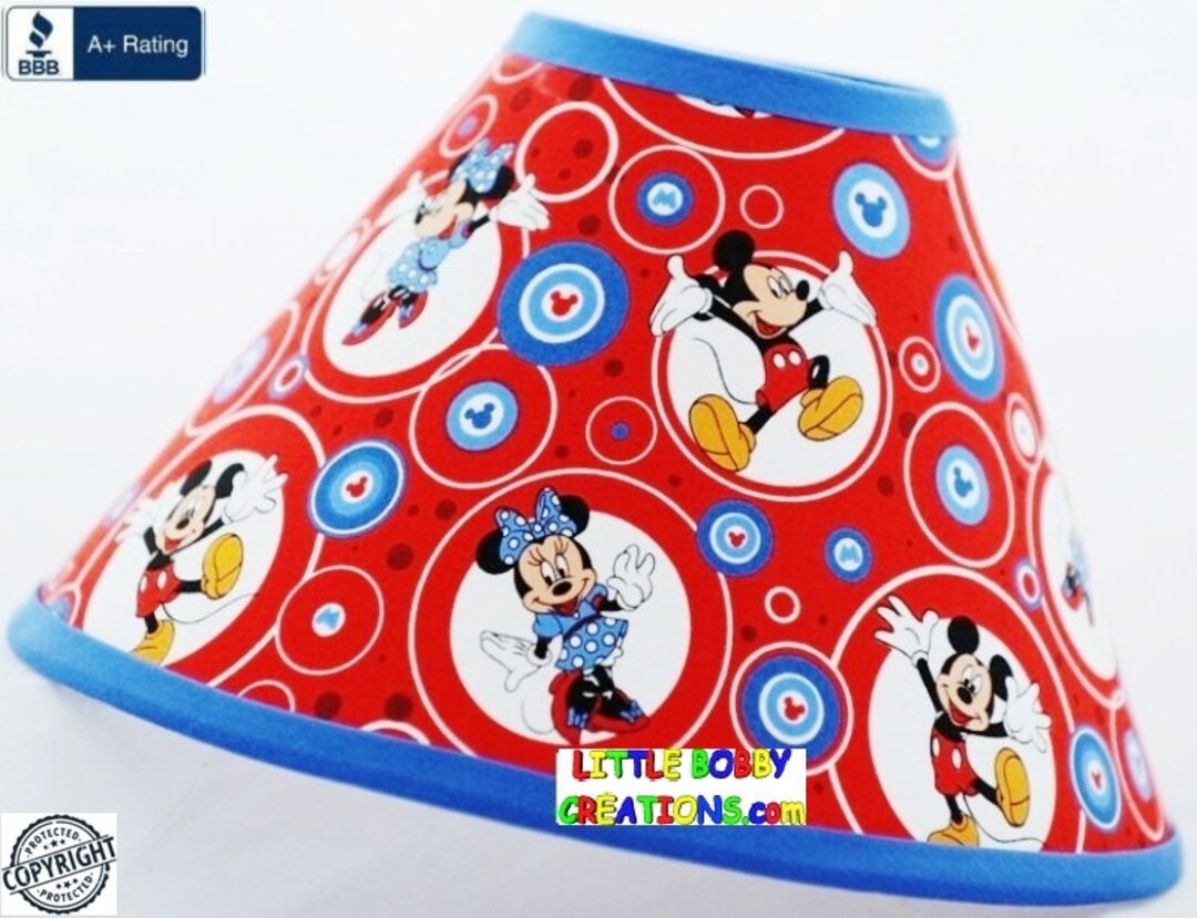 MICKEY and MINNIE MOUSE Lamp Shade - 8 Shade Fabrics to Choose From ...
