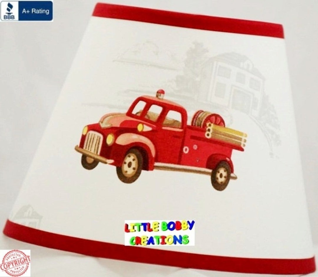 FIREMAN FIRETRUCK FIREFIGHTER Lamp Shade - 19-27 of 30 Shade Fabrics to ...