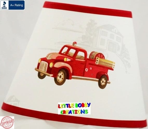 FIREMAN FIRETRUCK FIREFIGHTER Lamp Shade 19-27 of 30 Shade - Etsy