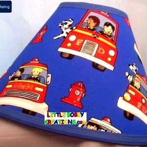 FIREMAN FIRETRUCK FIREFIGHTER Lamp Shade - 19-27 of 30 Shade Fabrics to ...