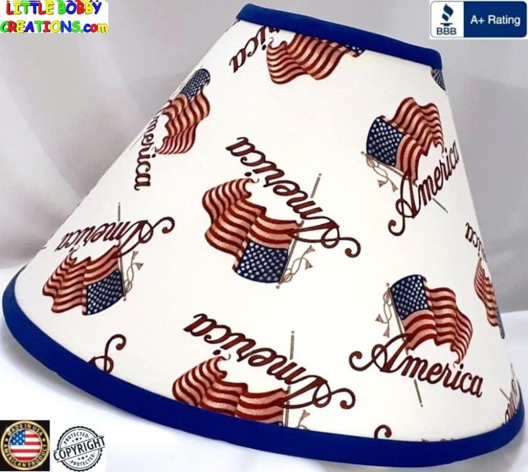 PATRIOTIC AMERICAN FLAG Lamp Shade - 10-18 of 54 Shade Fabrics to ...